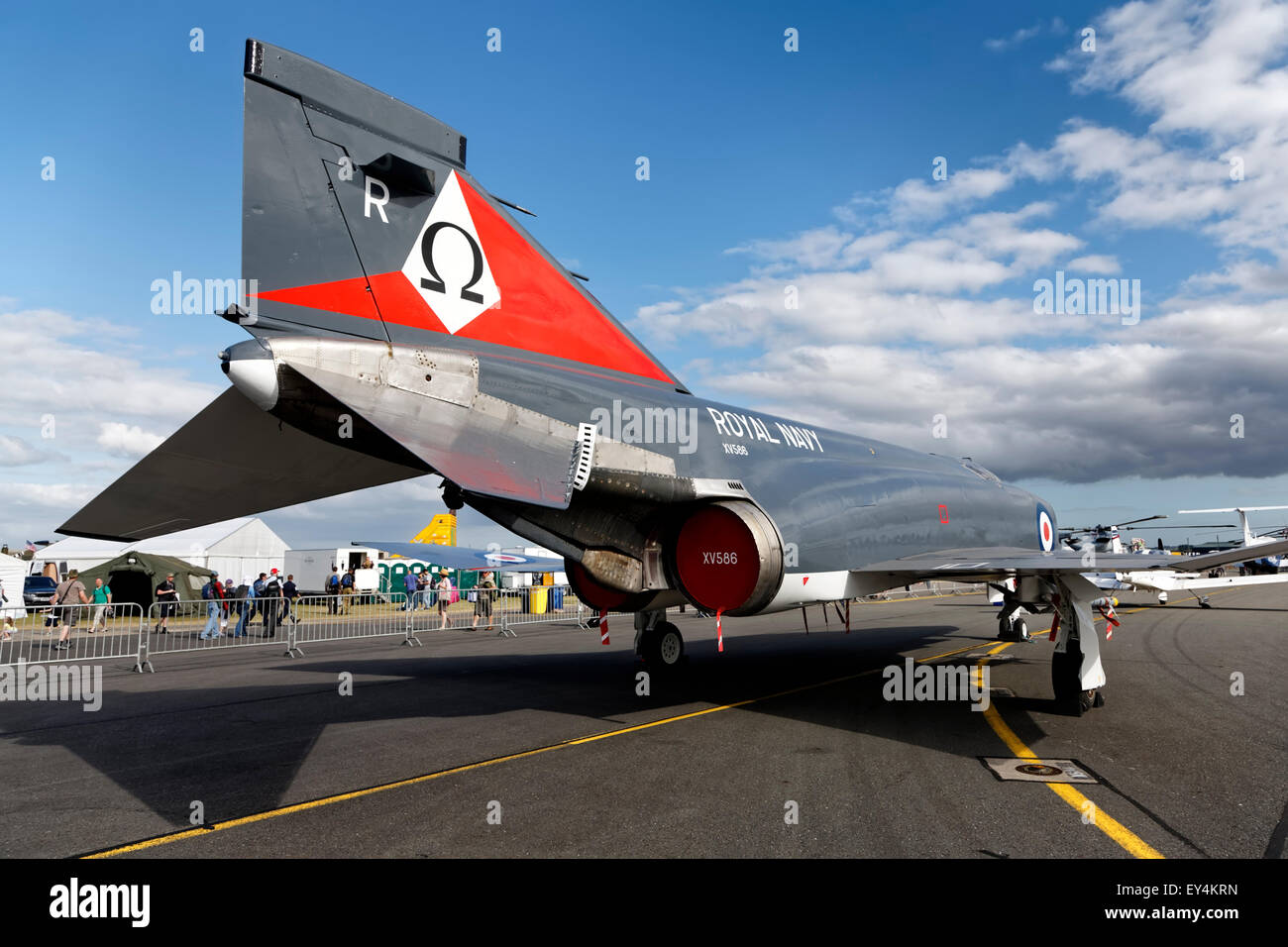 Retired McDonnell F-4K Phantom FG.1 XV586/R-010 pictured on static ...