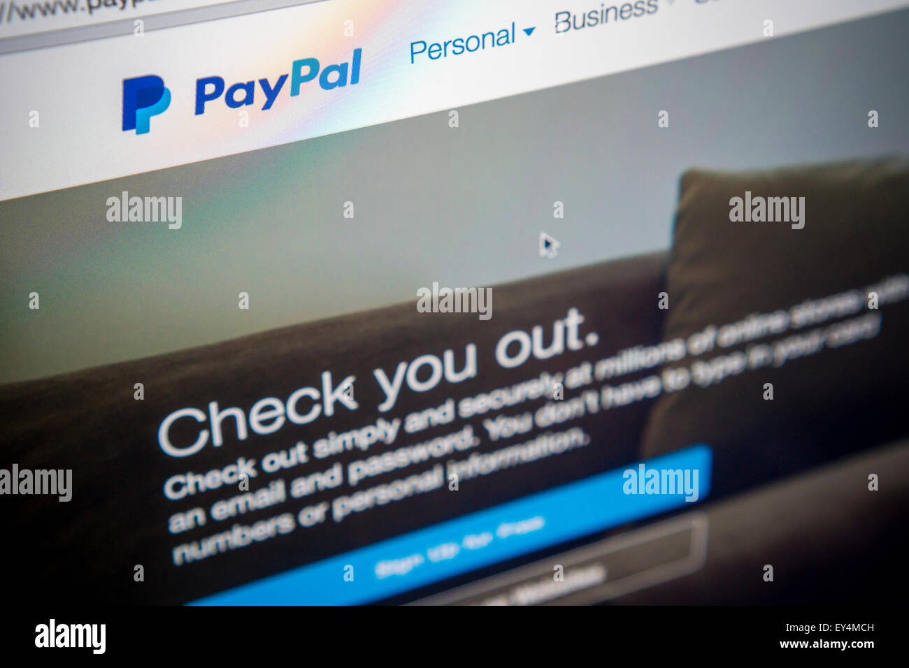 The PayPal home page is seen on computer screen on Monday, July 20 ...