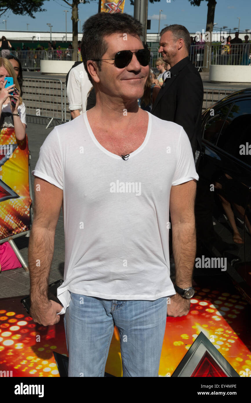 Wembley Arena, London, UK. 21st July, 2015. X-Factor judges and ...