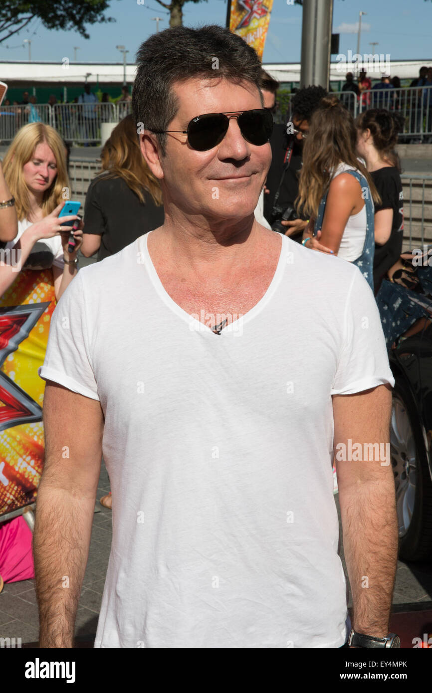 Wembley Arena, London, UK. 21st July, 2015. X-Factor judges and ...