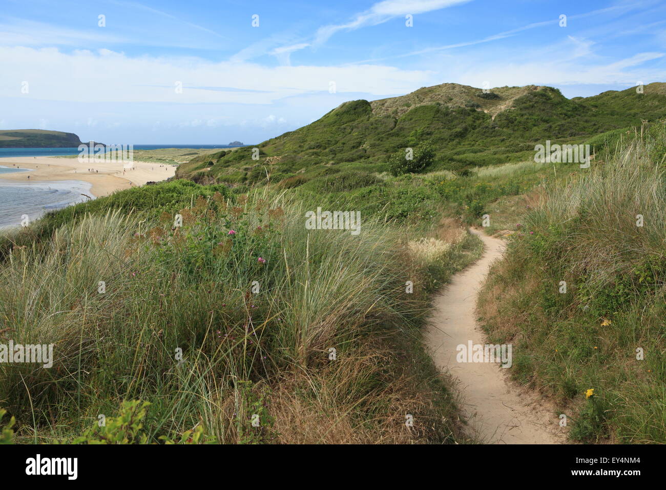 Coastal path from Rock to Polzeath, Camel estuary, North Cornwall ...
