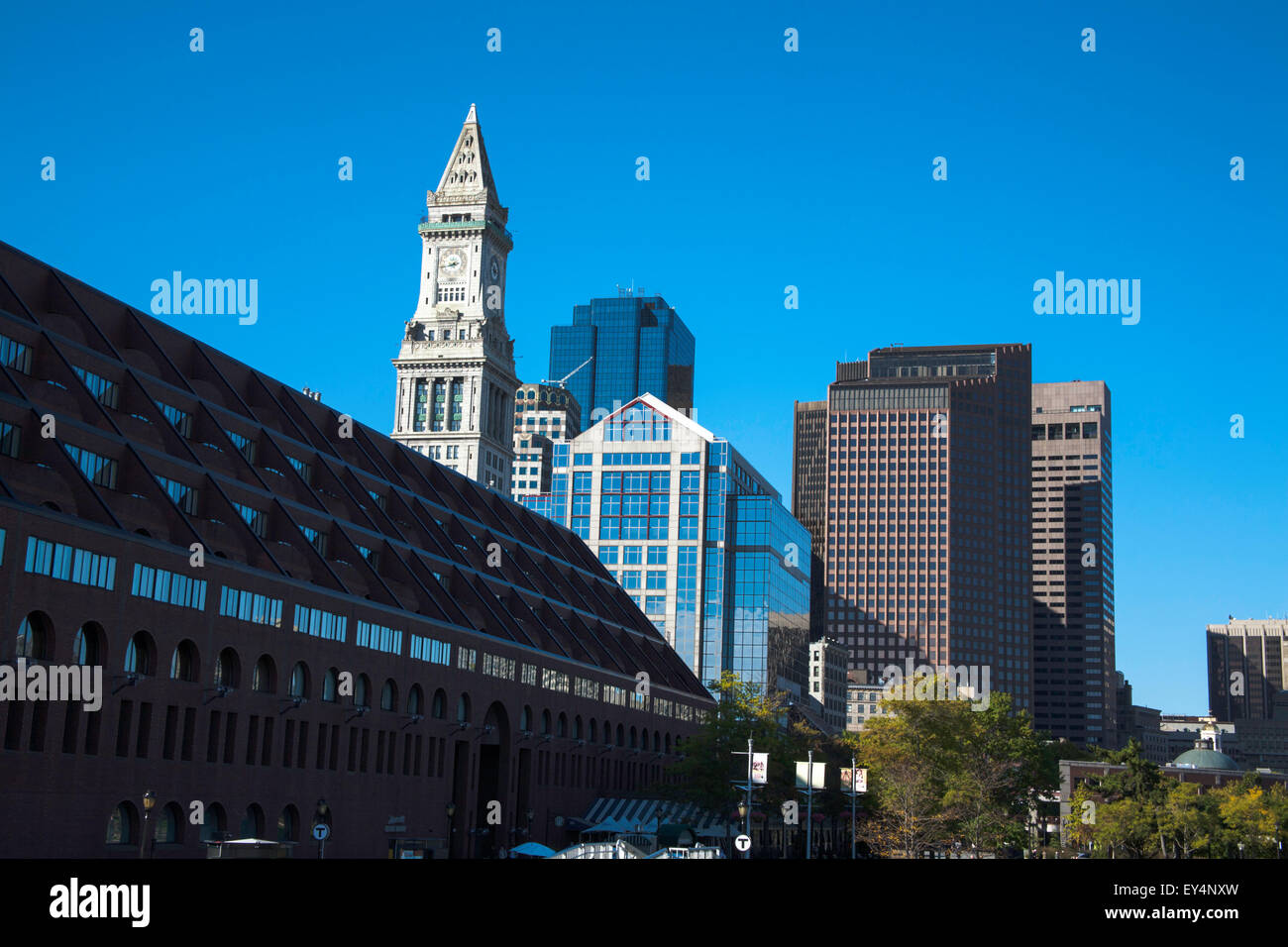 The Custom House now The Marriott Hotel surrounded by modern buildings ...