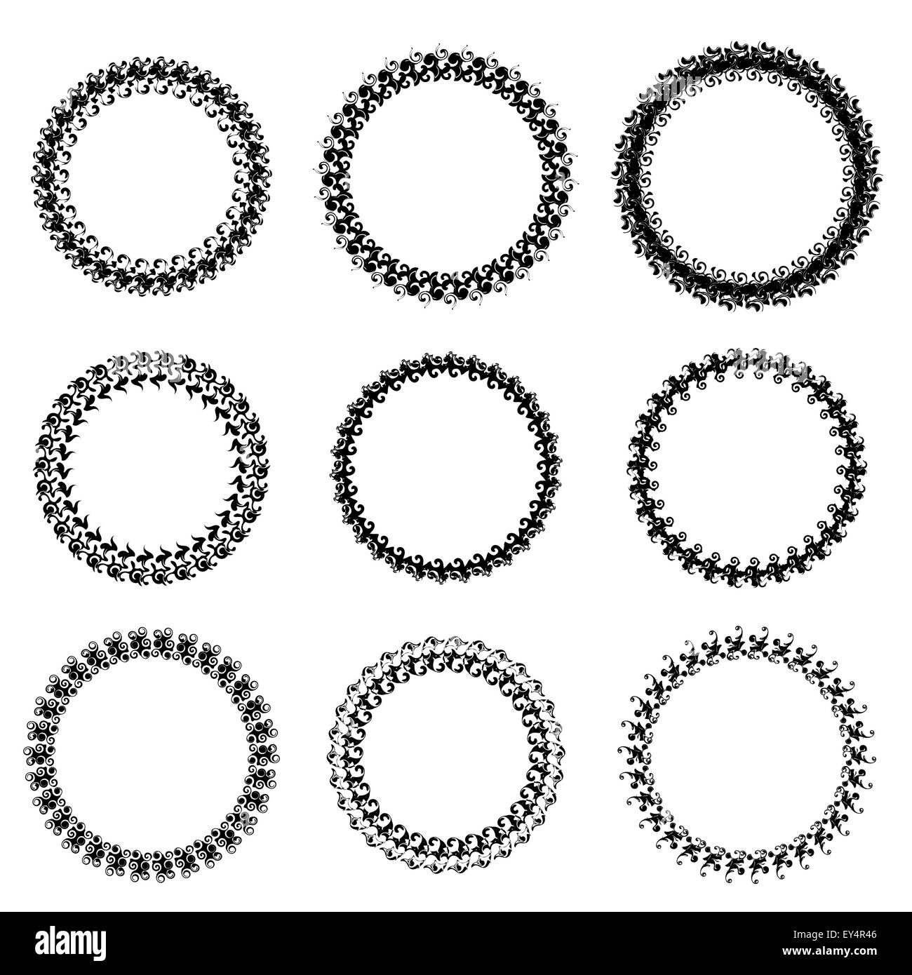 Decorative Circle Frames Stock Vector Image & Art - Alamy