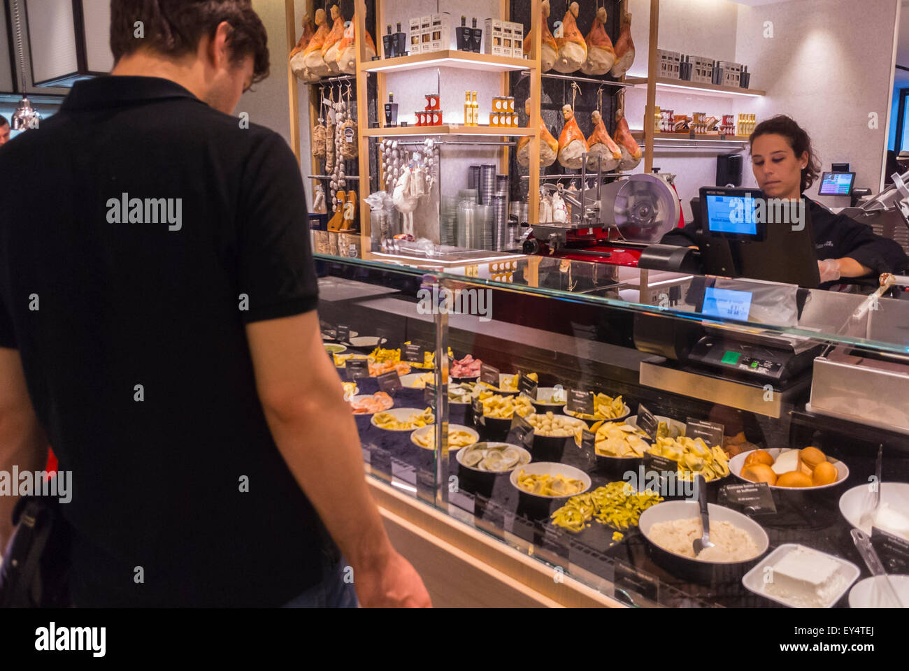 Paris, France, Man Luxury Food Shopping in French Department Store, "Le ...