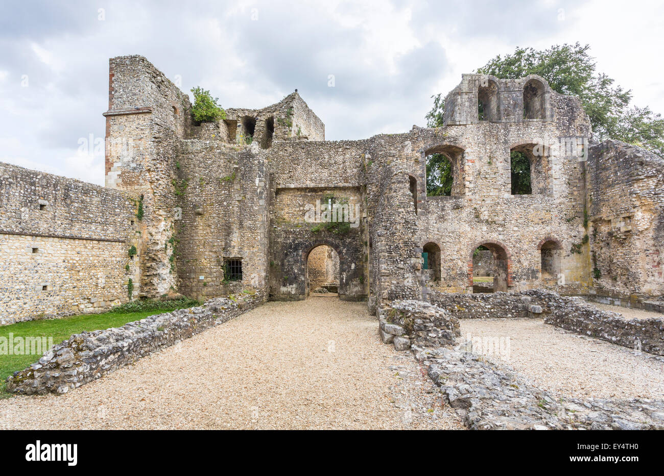 Ancient ruins of medieval Wolvesey Castle, historically the residence ...