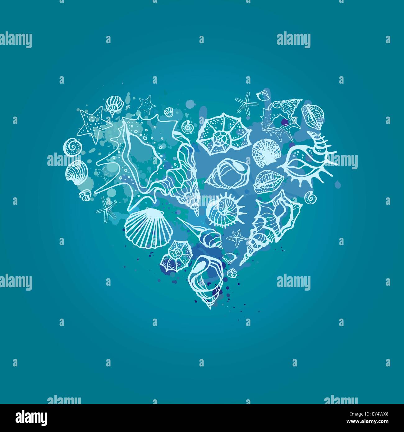 Heart of Sea shells Stock Vector Image & Art - Alamy