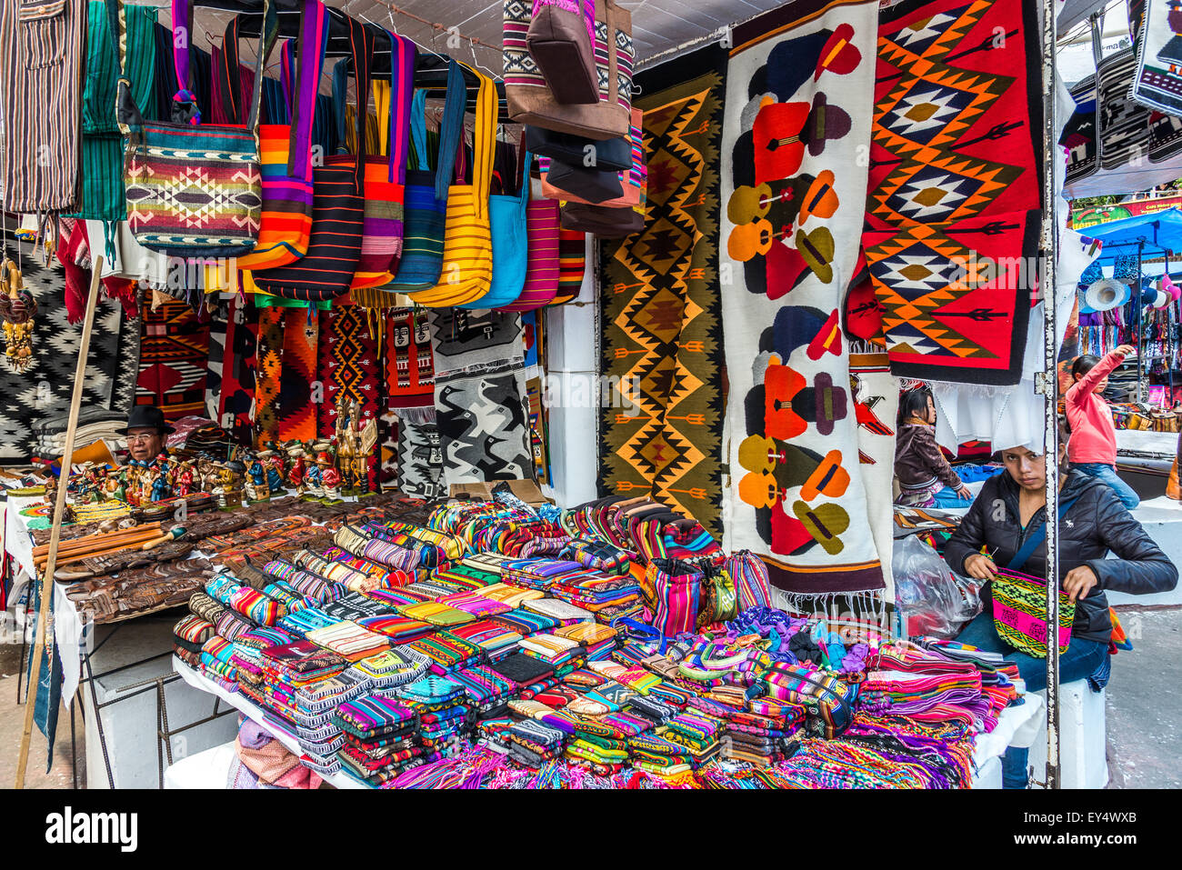 Otavalo textiles hi-res stock photography and images - Alamy