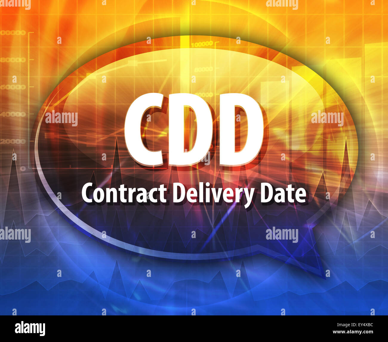 word speech bubble illustration of business acronym term CDD Contract ...