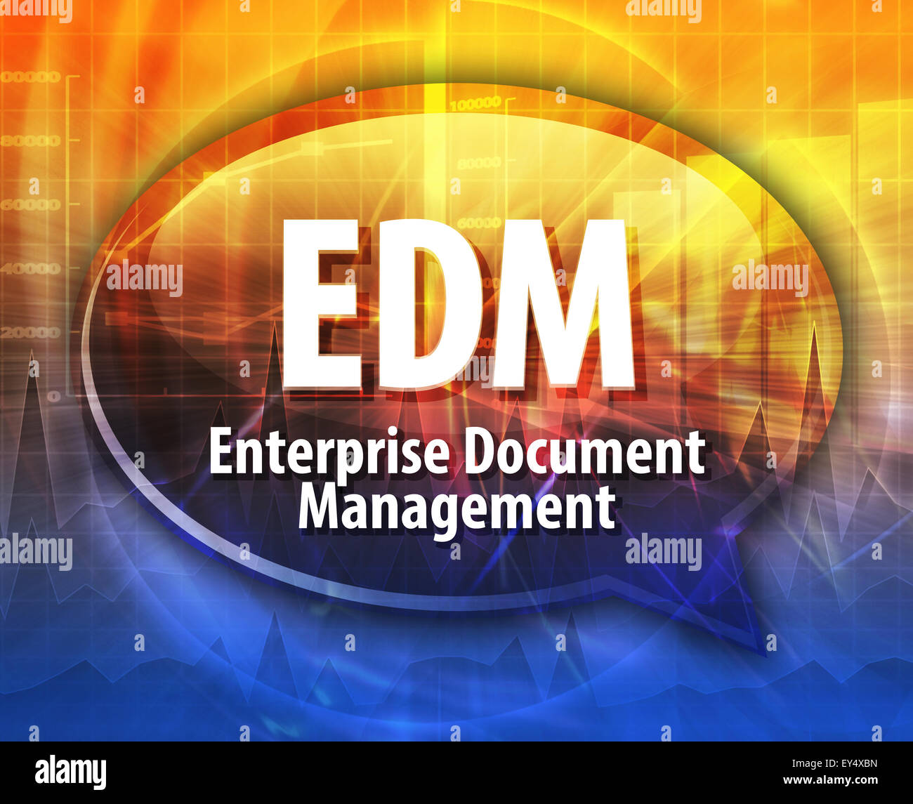 word speech bubble illustration of business acronym term EDM Enterprise ...