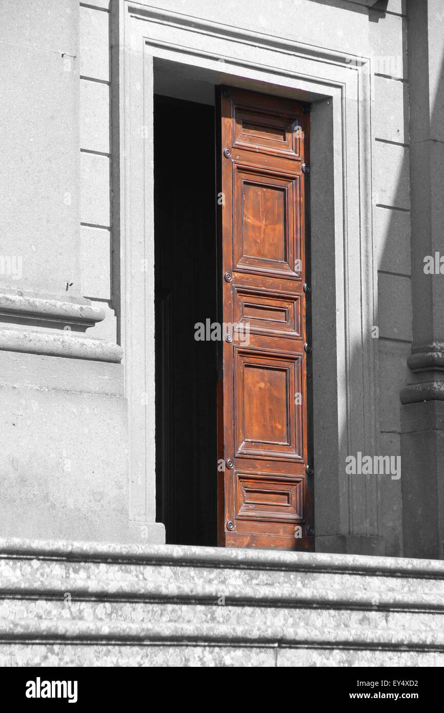 Church door in Viterbo, Italy Stock Photo - Alamy