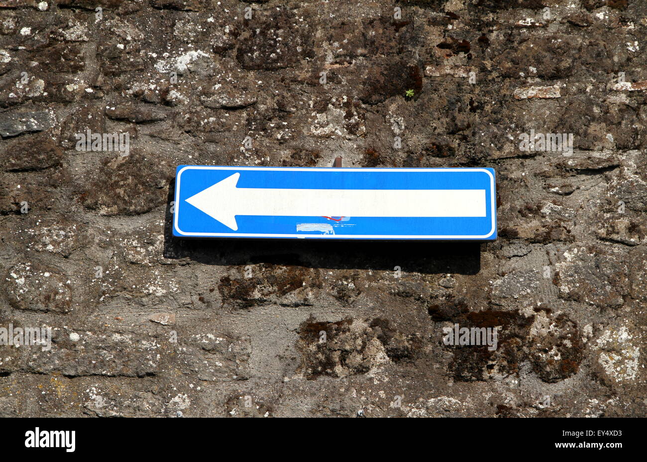 One Way road sign in Viterbo, Italy Stock Photo - Alamy