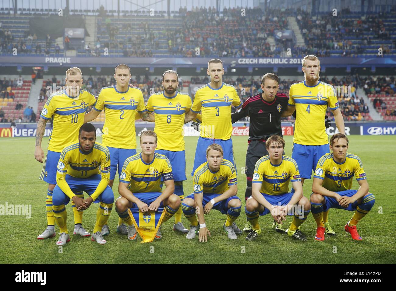 the Letna Stadium, Prague, Czech Republic. 27th June, 2015. Under-21 ...
