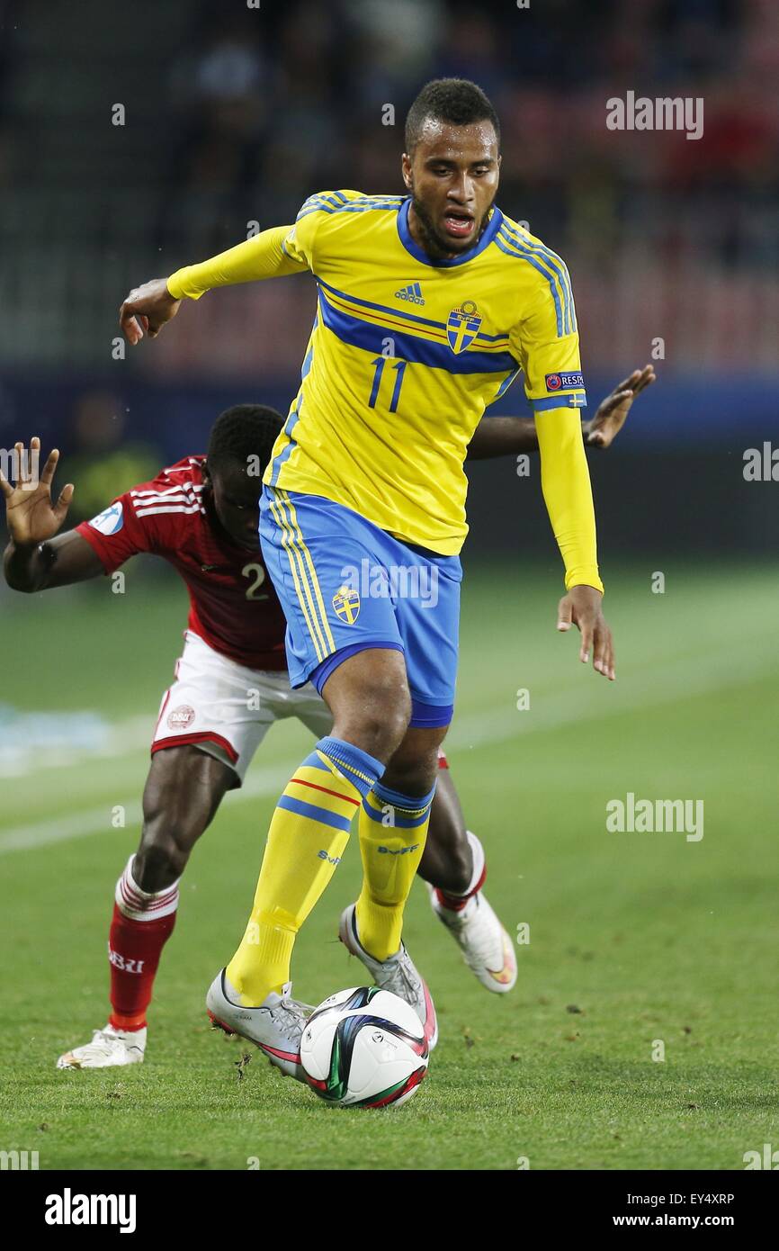 the Letna Stadium, Prague, Czech Republic. 27th June, 2015. Isaac Kiese ...