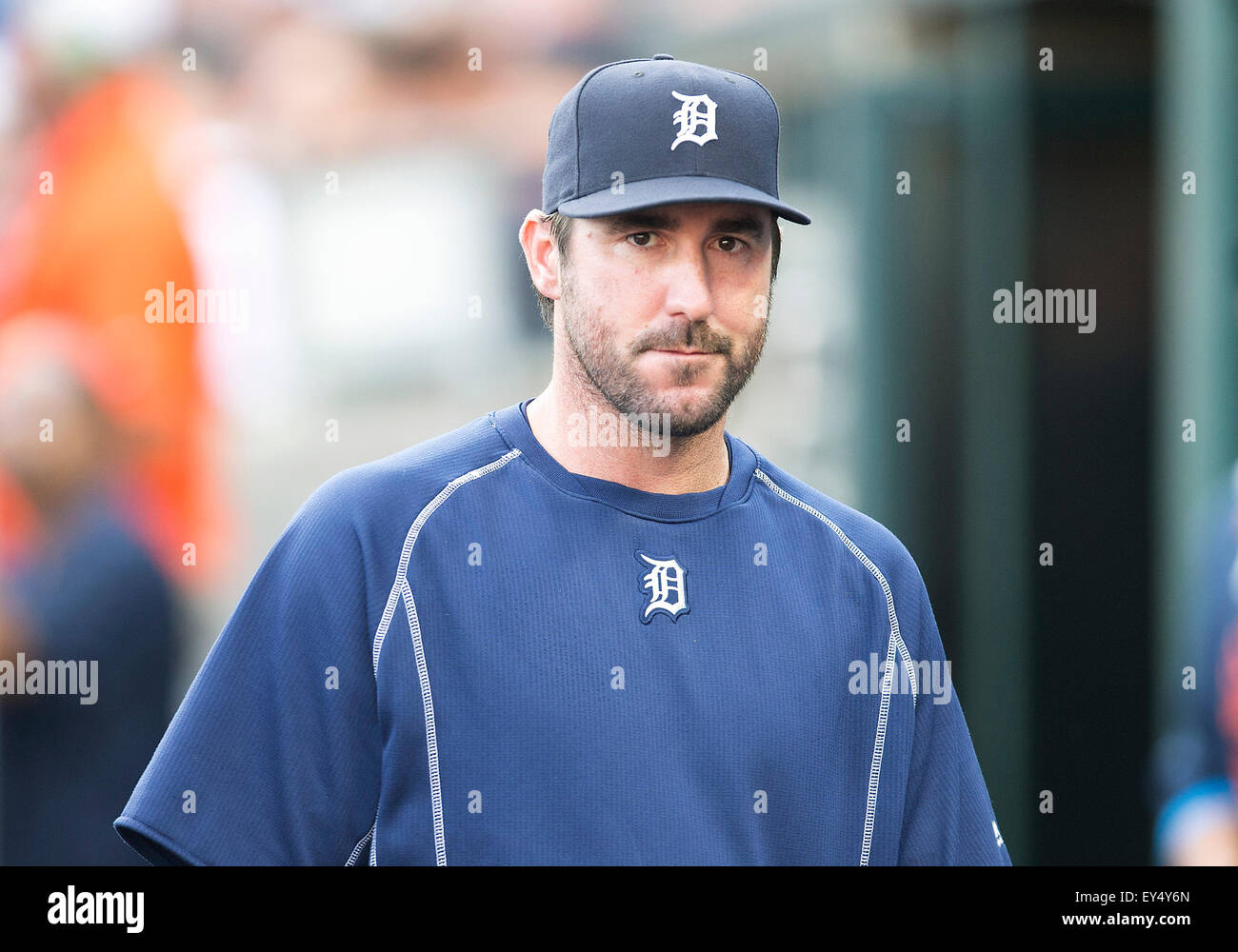 Detroit, Michigan, USA. 21st July, 2015. Detroit Tigers pitcher Justin ...