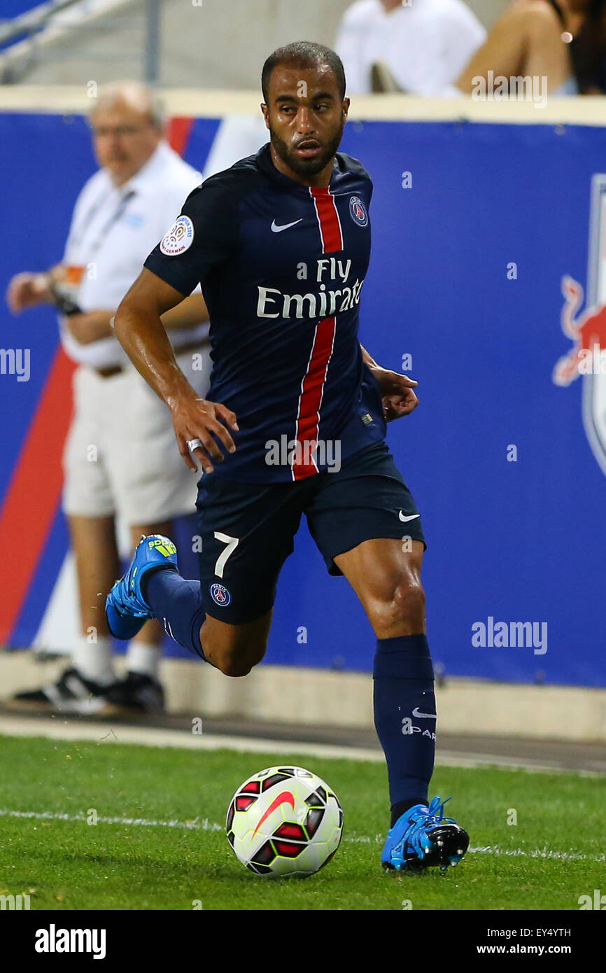 New Jersey, USA. 21st July, 2015. Paris St. Germain midfielder Lucas (7 ...