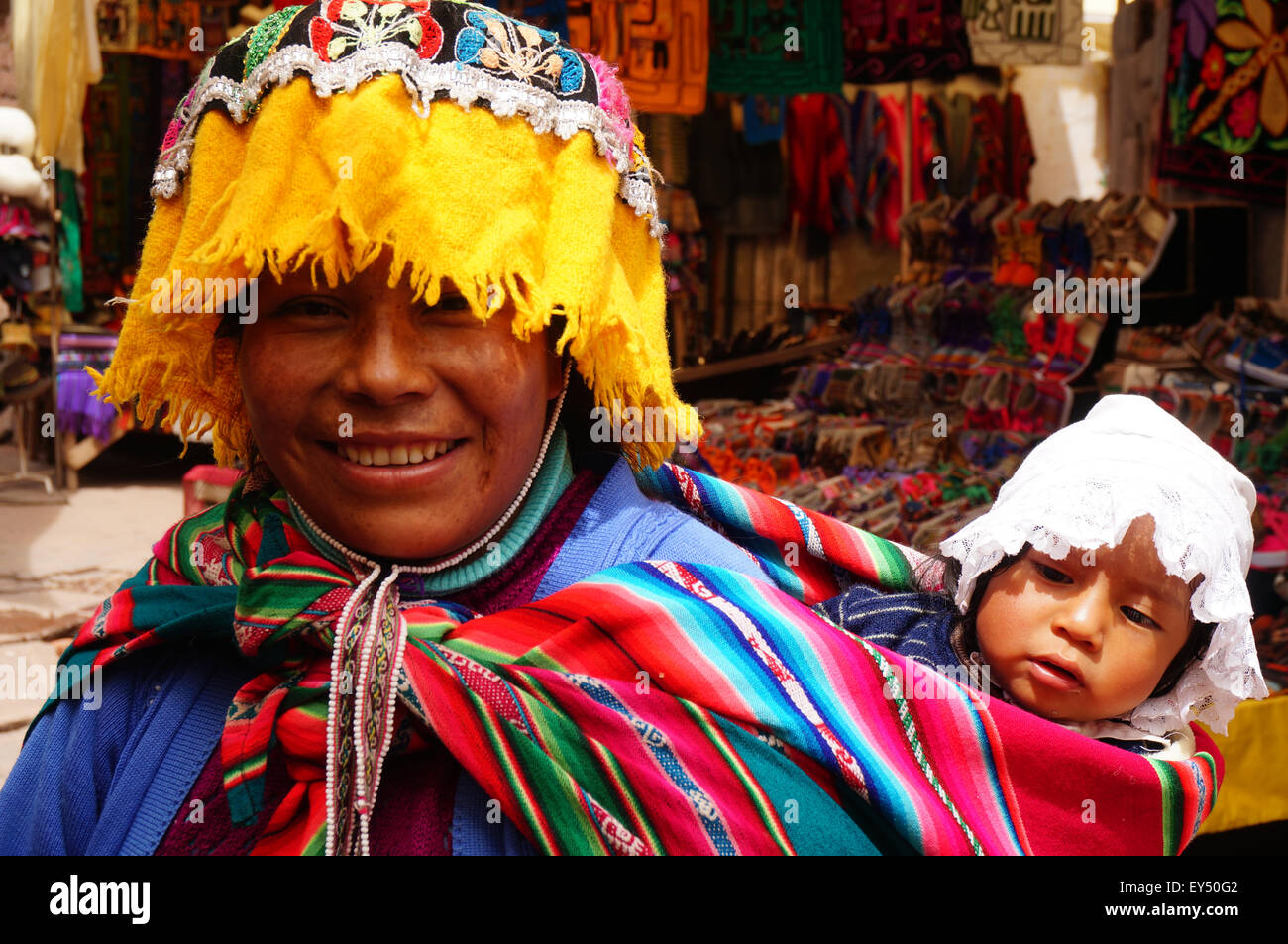 Peruvian in traditional clothing Stock Photo - Alamy