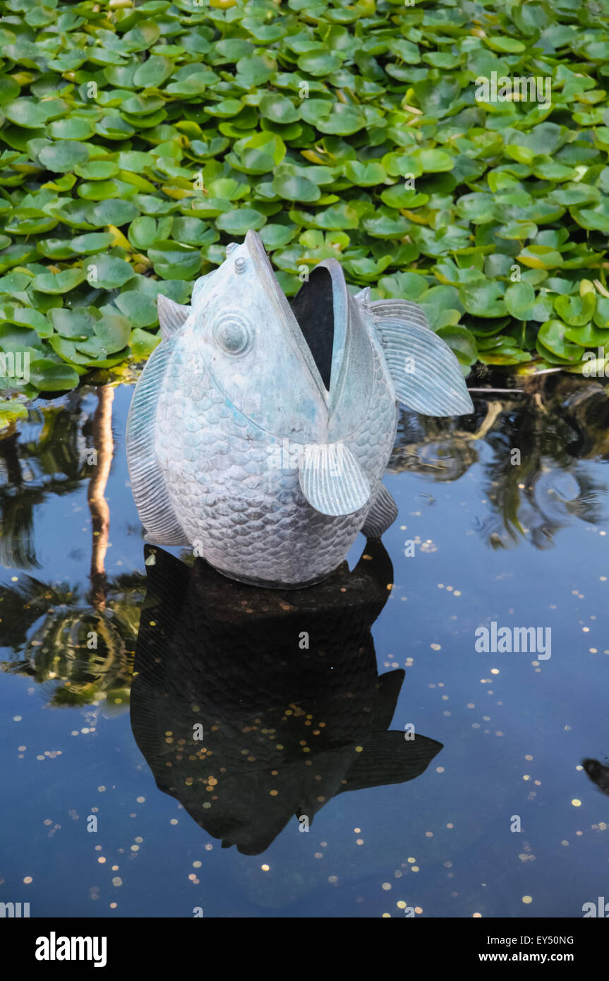 Metal Fish Statue Stock Photo - Alamy