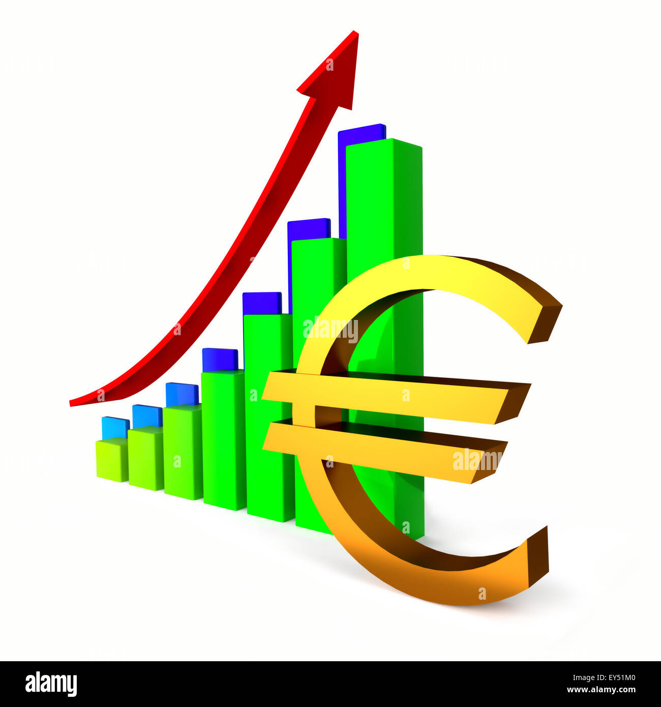 Euro business chart bar Stock Photo - Alamy