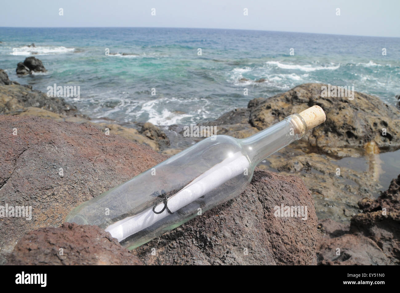 Message in the Bottle Stock Photo - Alamy