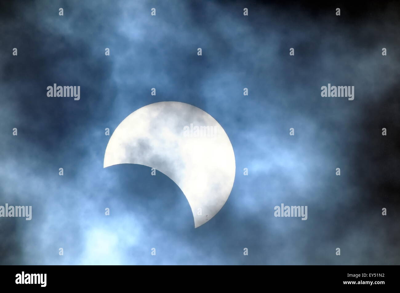 Partial Solar Eclipse Stock Photo - Alamy