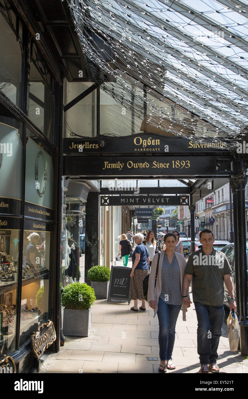 People shopping in Harrogate, Yorkshire, England, UK Stock Photo - Alamy