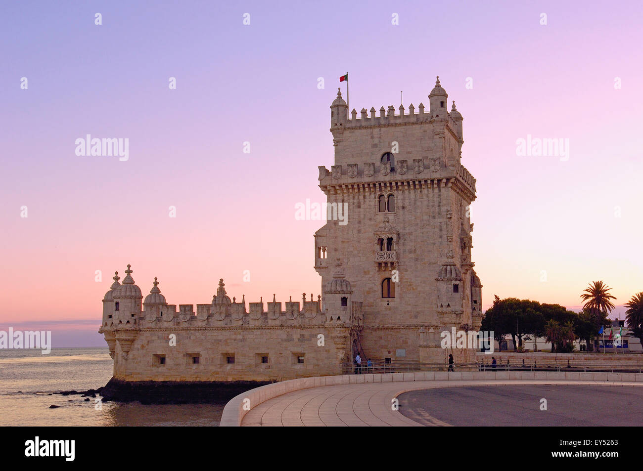 Torre de belem manueline tower built 16th century hi-res stock ...