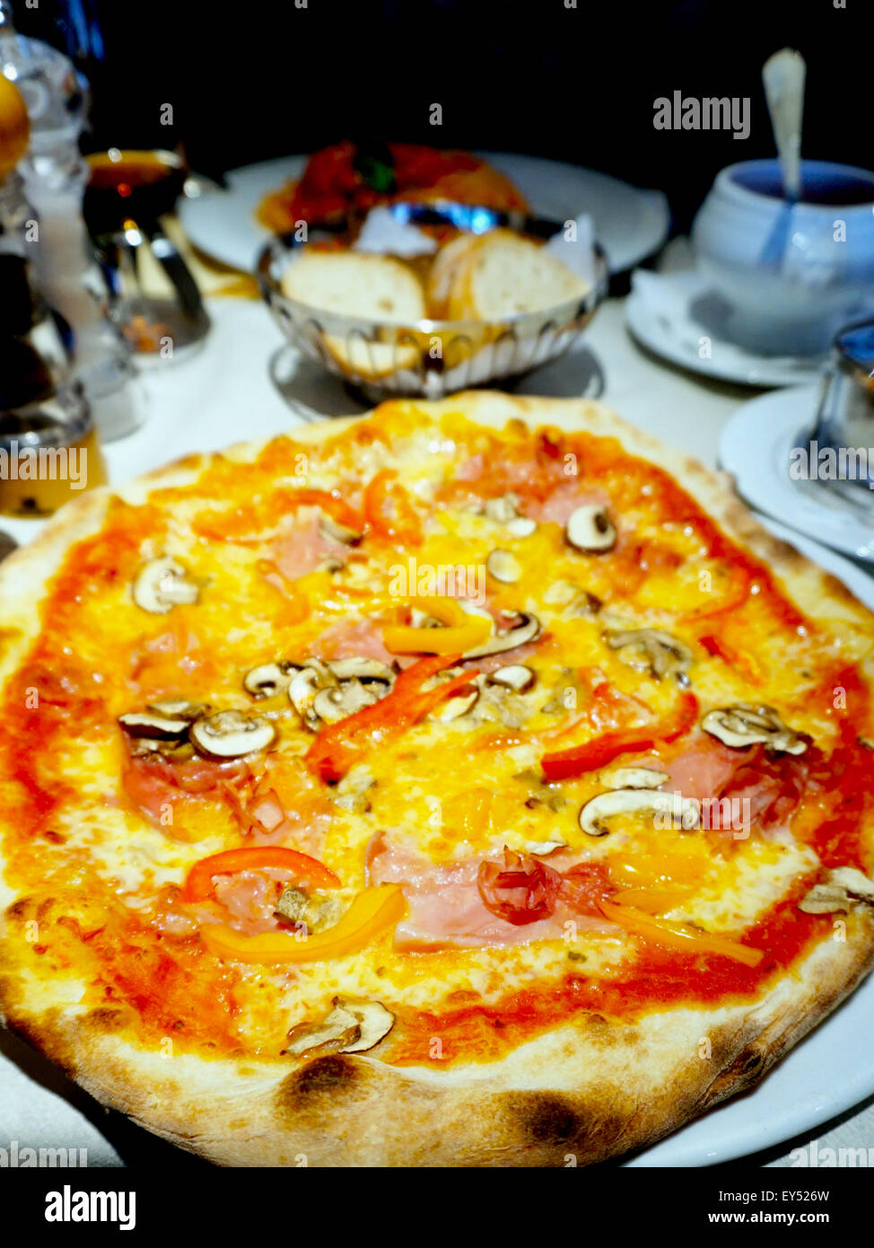 pizza on the table Stock Photo - Alamy