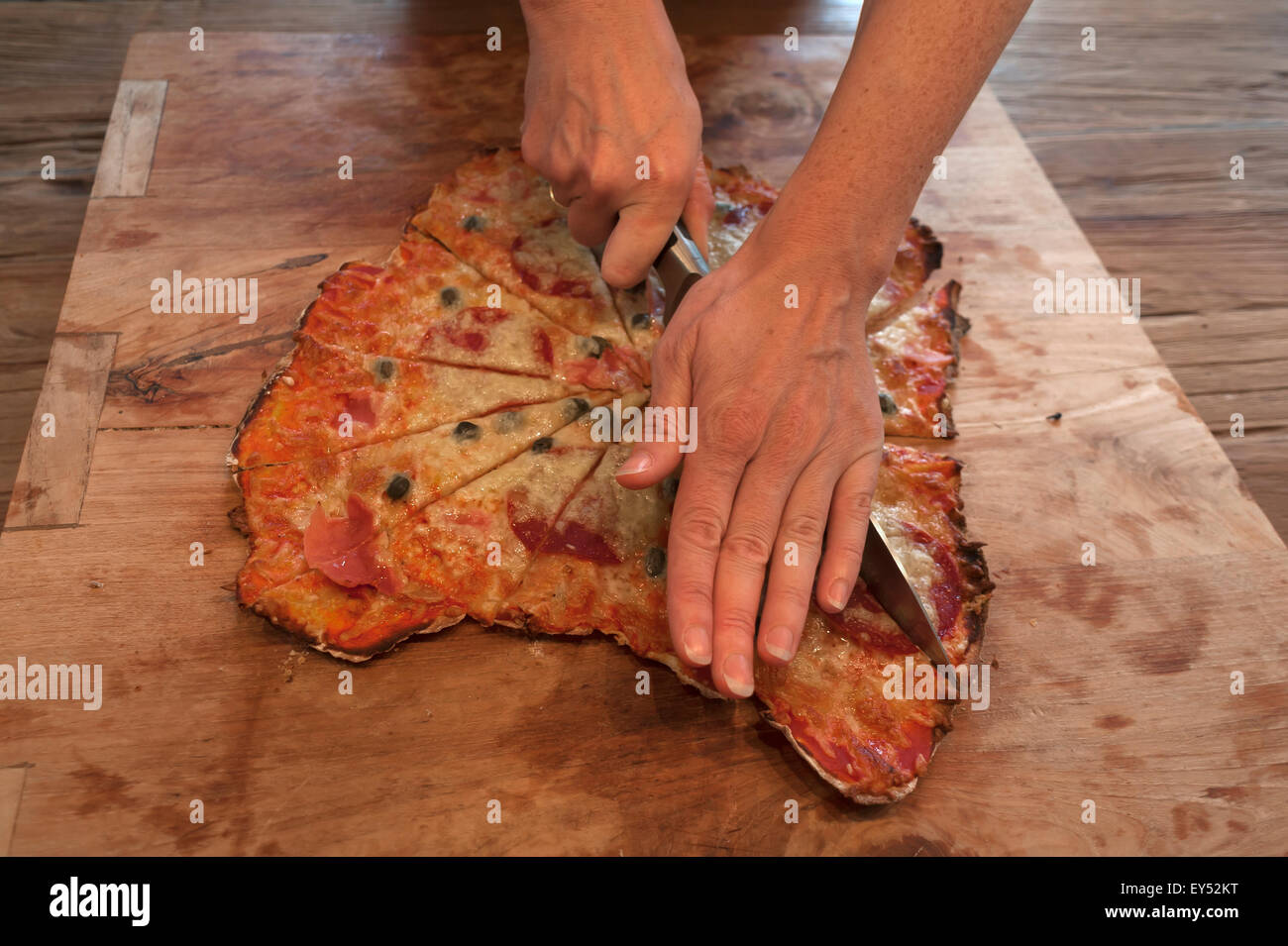 Close up dough being cut hi-res stock photography and images - Alamy