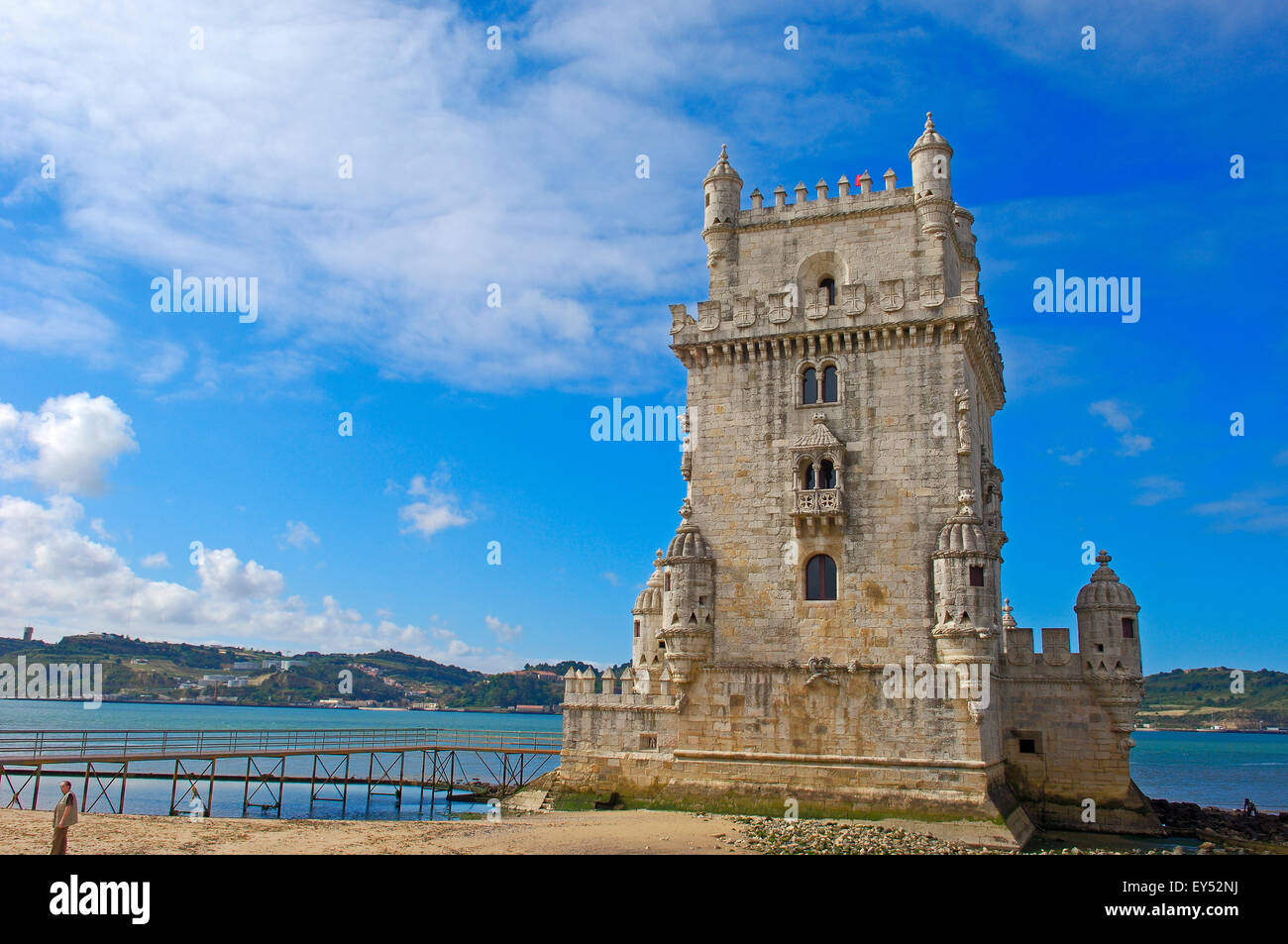 Torre de belem manueline tower built 16th century hi-res stock ...