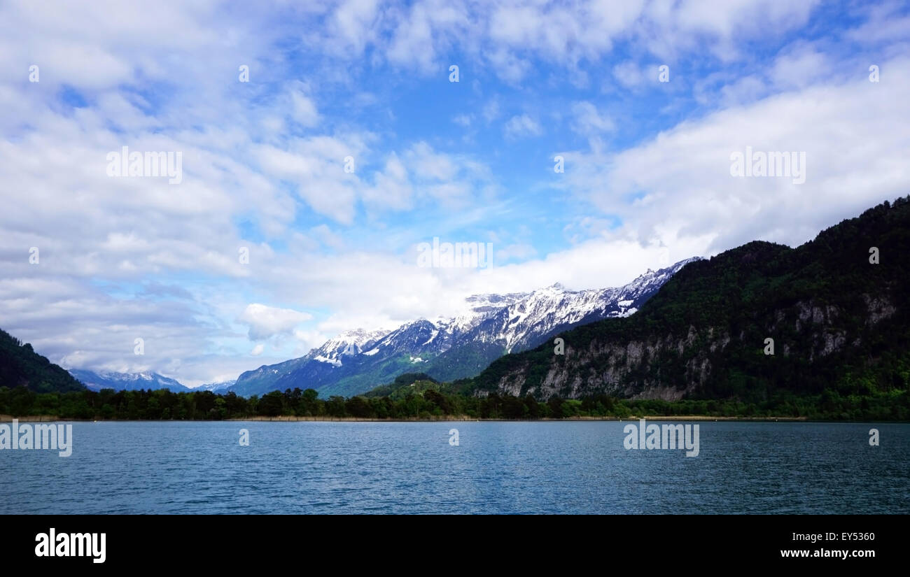 Scene of Thun Lake Interlaken, Switzerland Stock Photo - Alamy