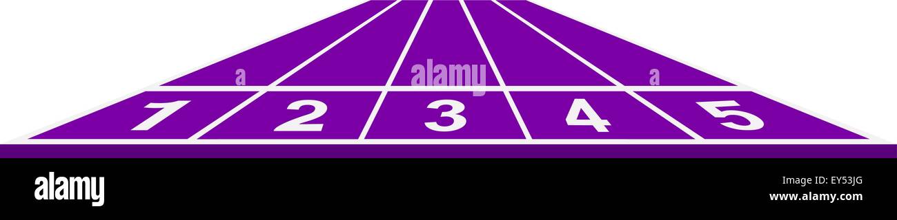 Running track lane numbers Stock Vector Images - Alamy