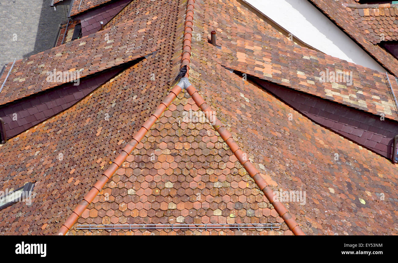 roof detail in old town city Bern, Switzerland Stock Photo - Alamy