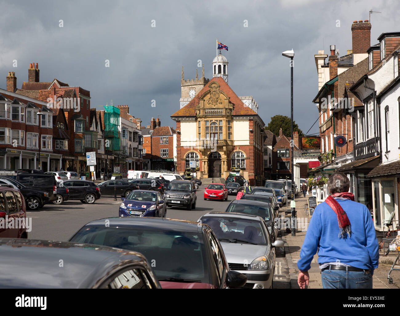 Historic High Street, Marlborough, Wiltshire, England, UK Stock Photo ...