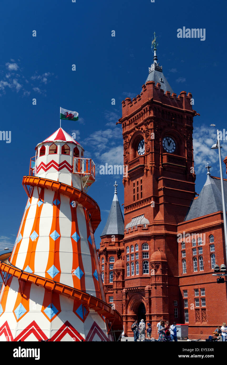 Victorian Pierhead Building and Helter Skelter, Cardiff Bay, Cardiff ...