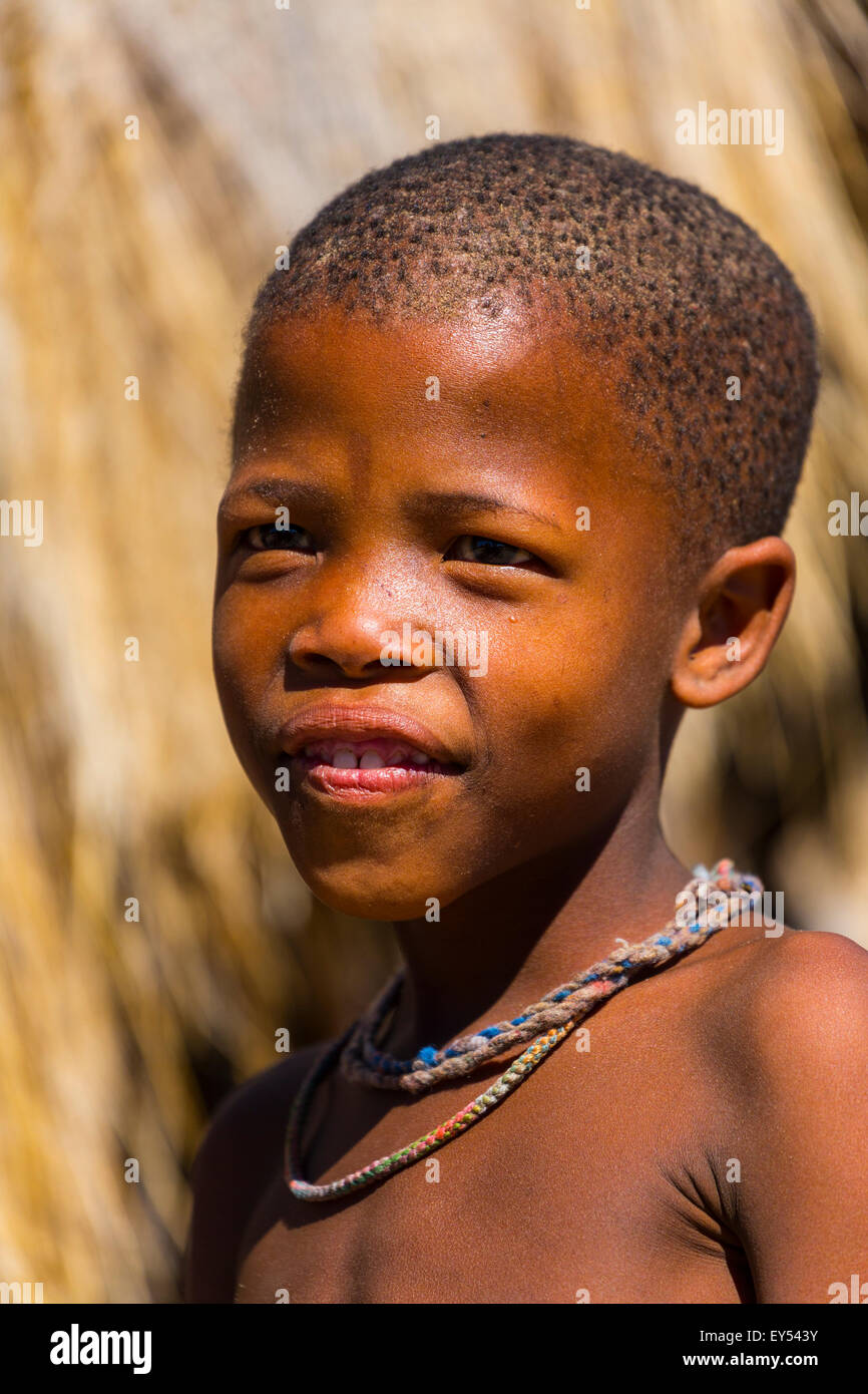 Bushman child portrait - Kalahari Botswana Stock Photo - Alamy