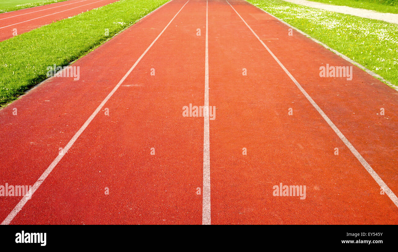 Running Track straight Stock Photo - Alamy