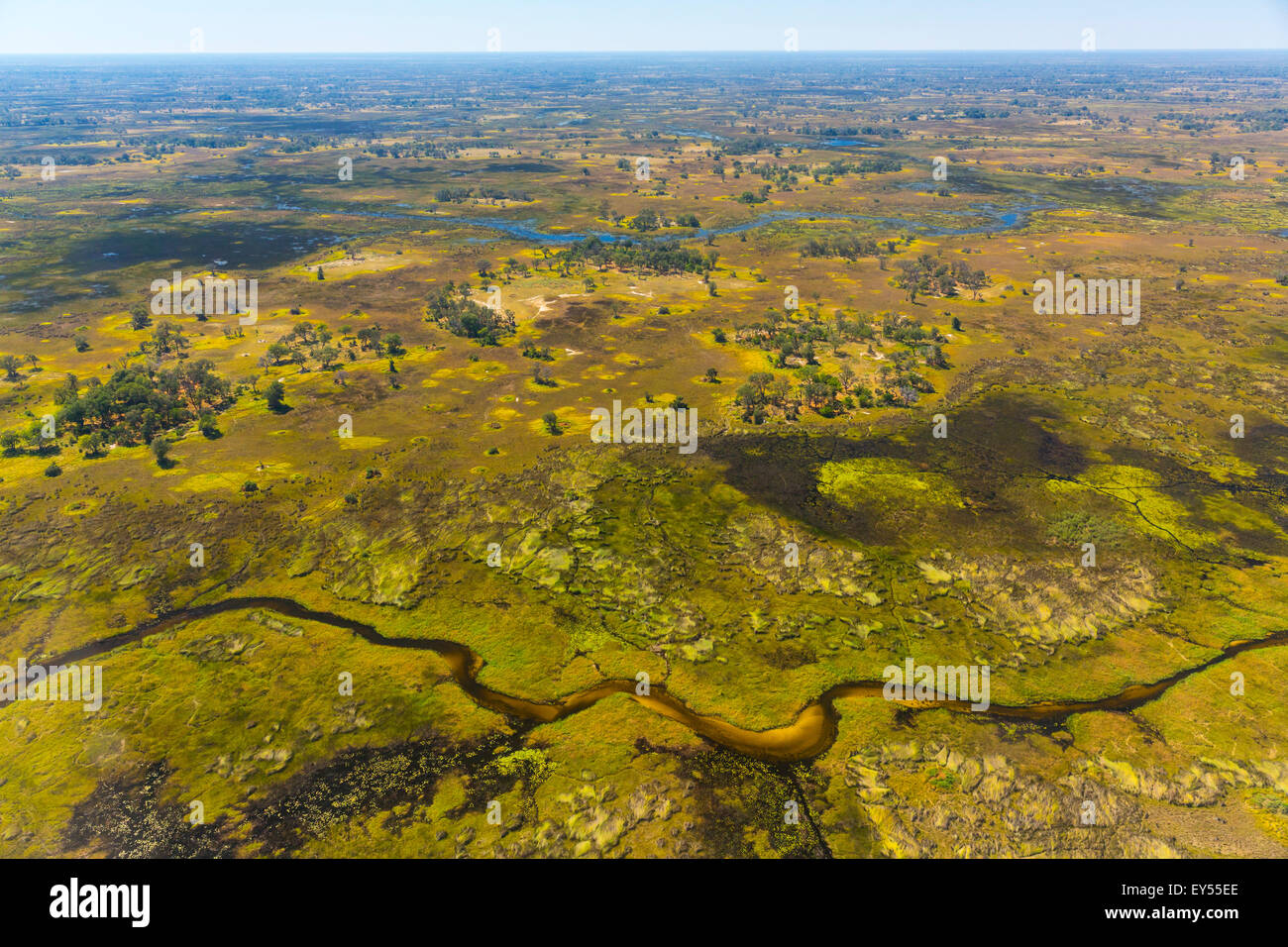 Aerial view of the Okavango Delta - Botswana Stock Photo - Alamy