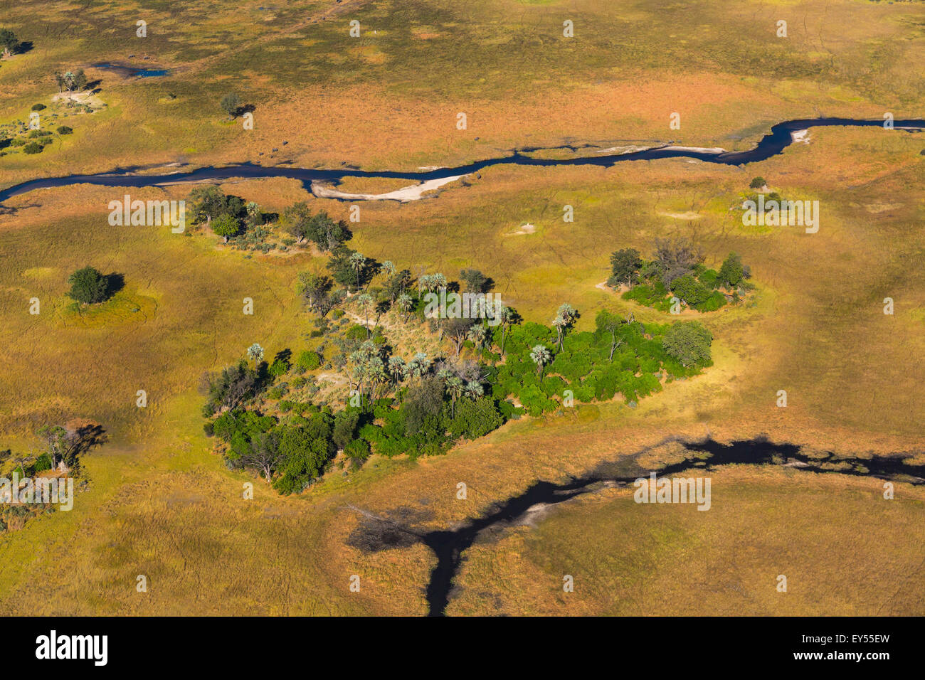 Aerial view of the Okavango Delta - Botswana Stock Photo - Alamy