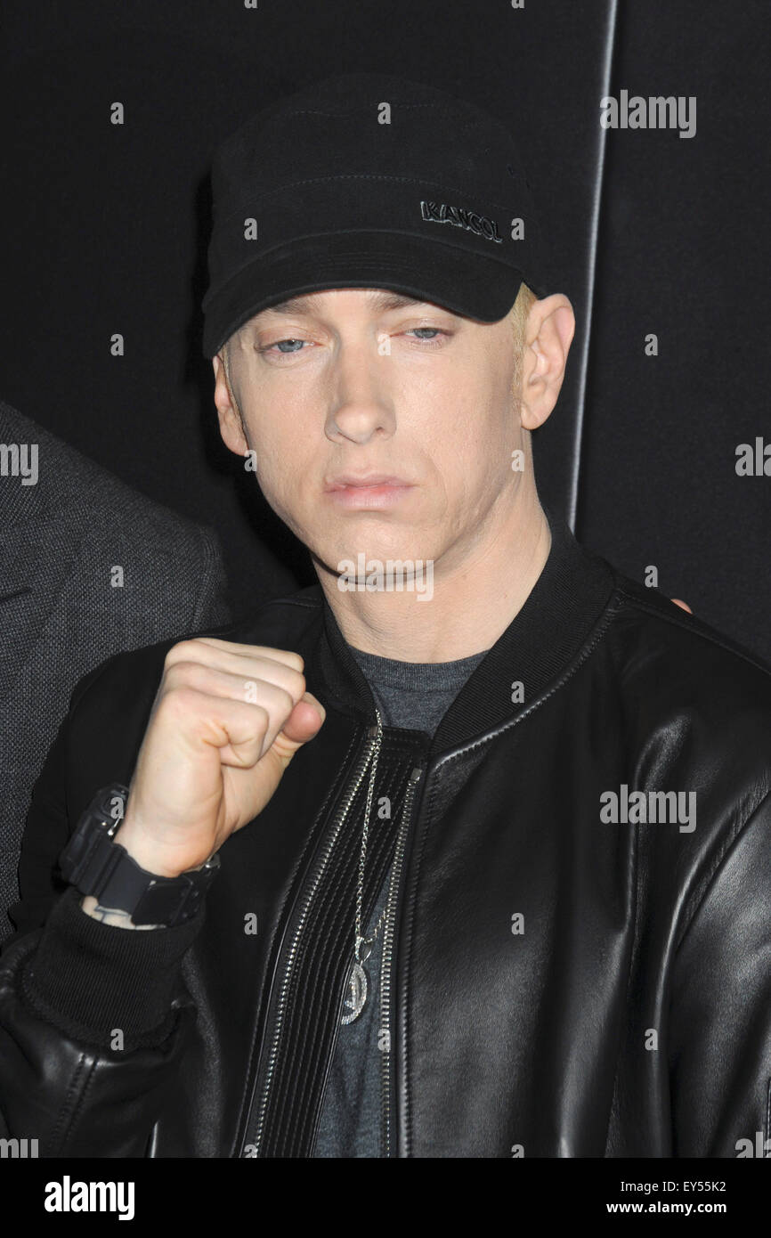New York City. 20th July, 2015. Eminem attends the 'Southpaw' New York ...
