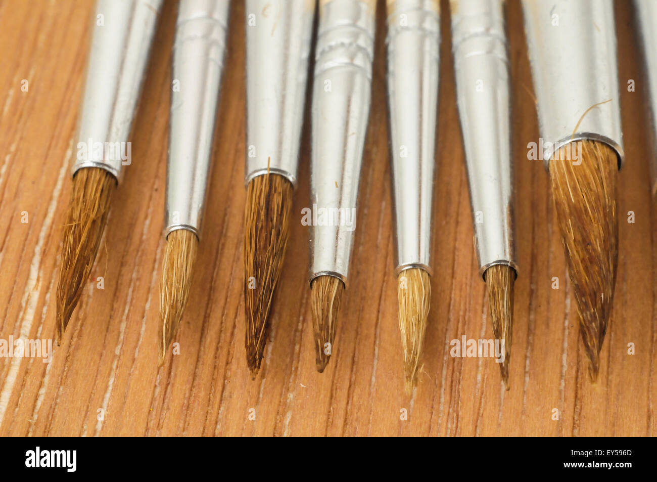 New Wooden Different Paintbrush Texture Stock Photo - Alamy