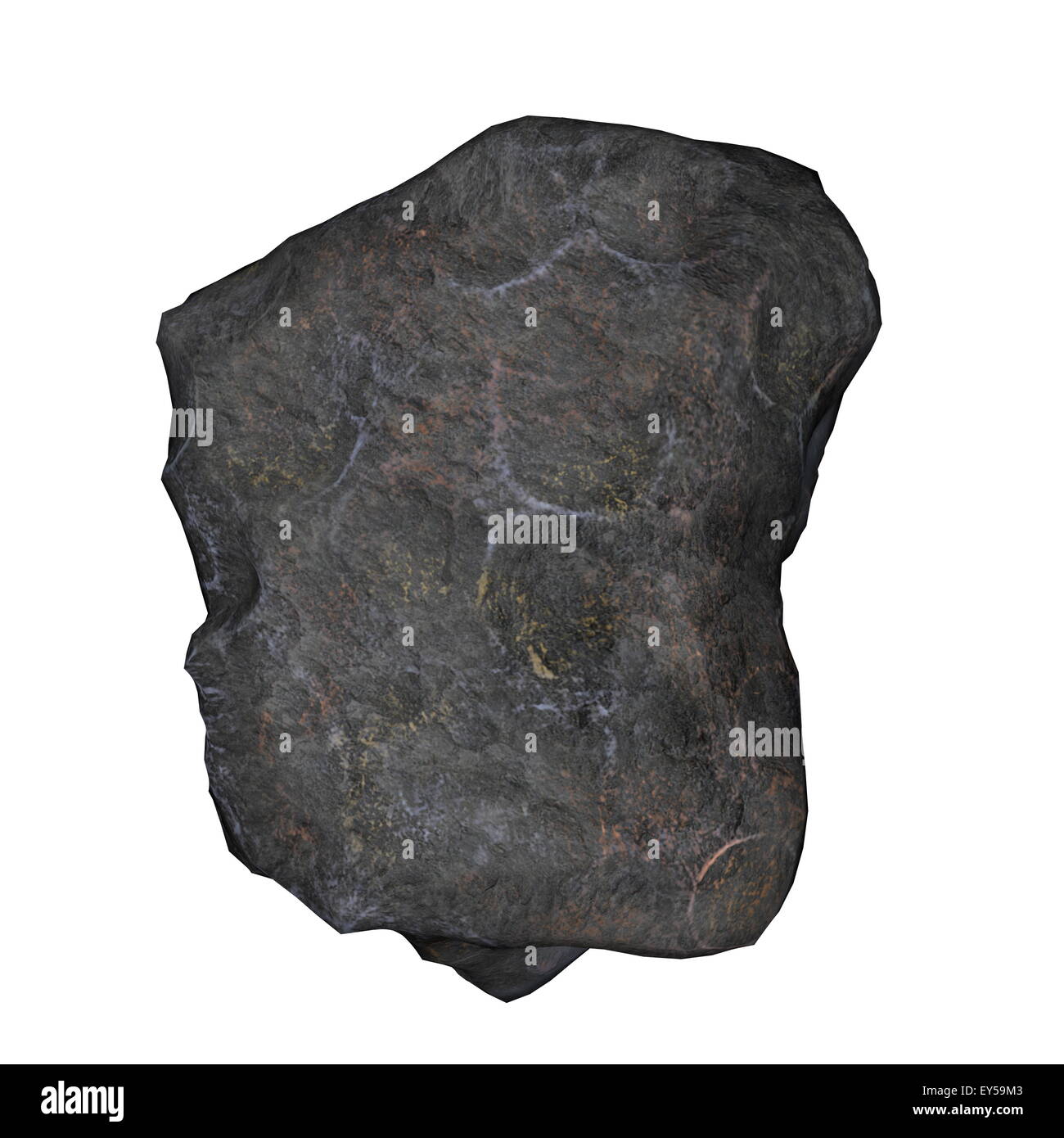 Meteor isolated in white background - 3D render Stock Photo - Alamy