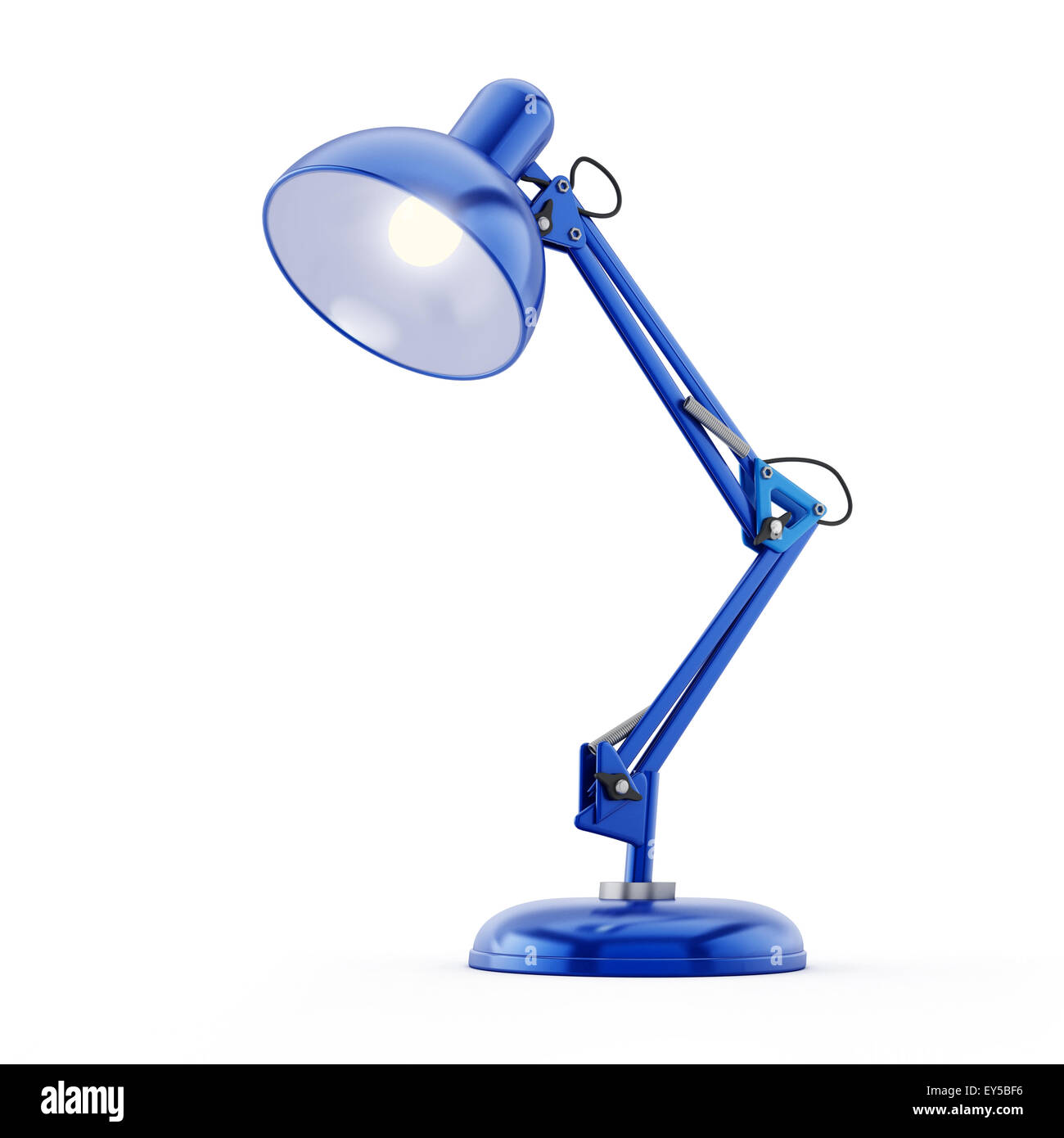 Blue desk lamp isolated on white background Stock Photo - Alamy