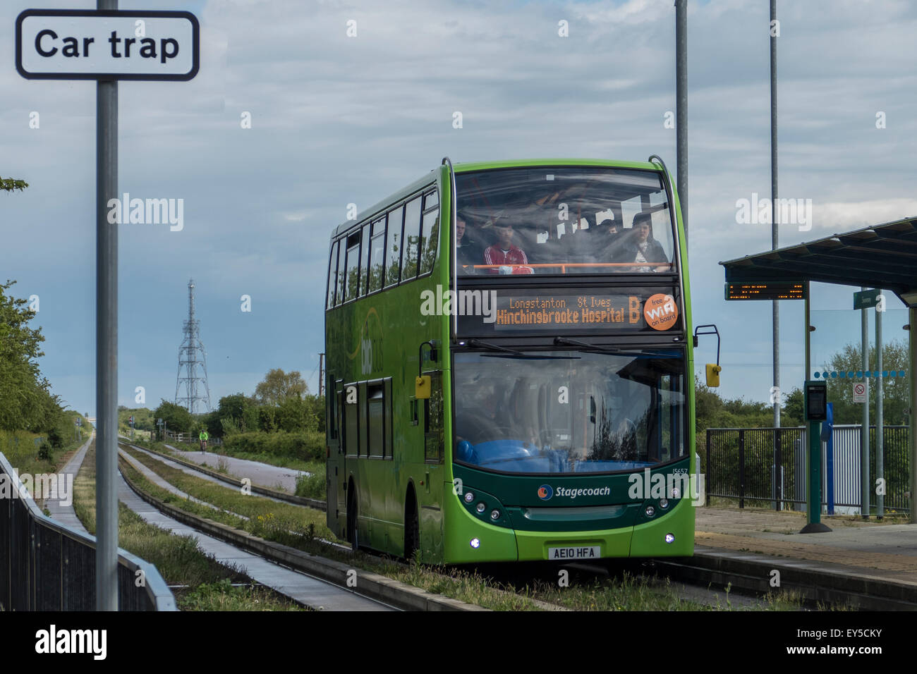 England, Cambridgeshire, Swavesey, Guided Busway Stock Photo - Alamy