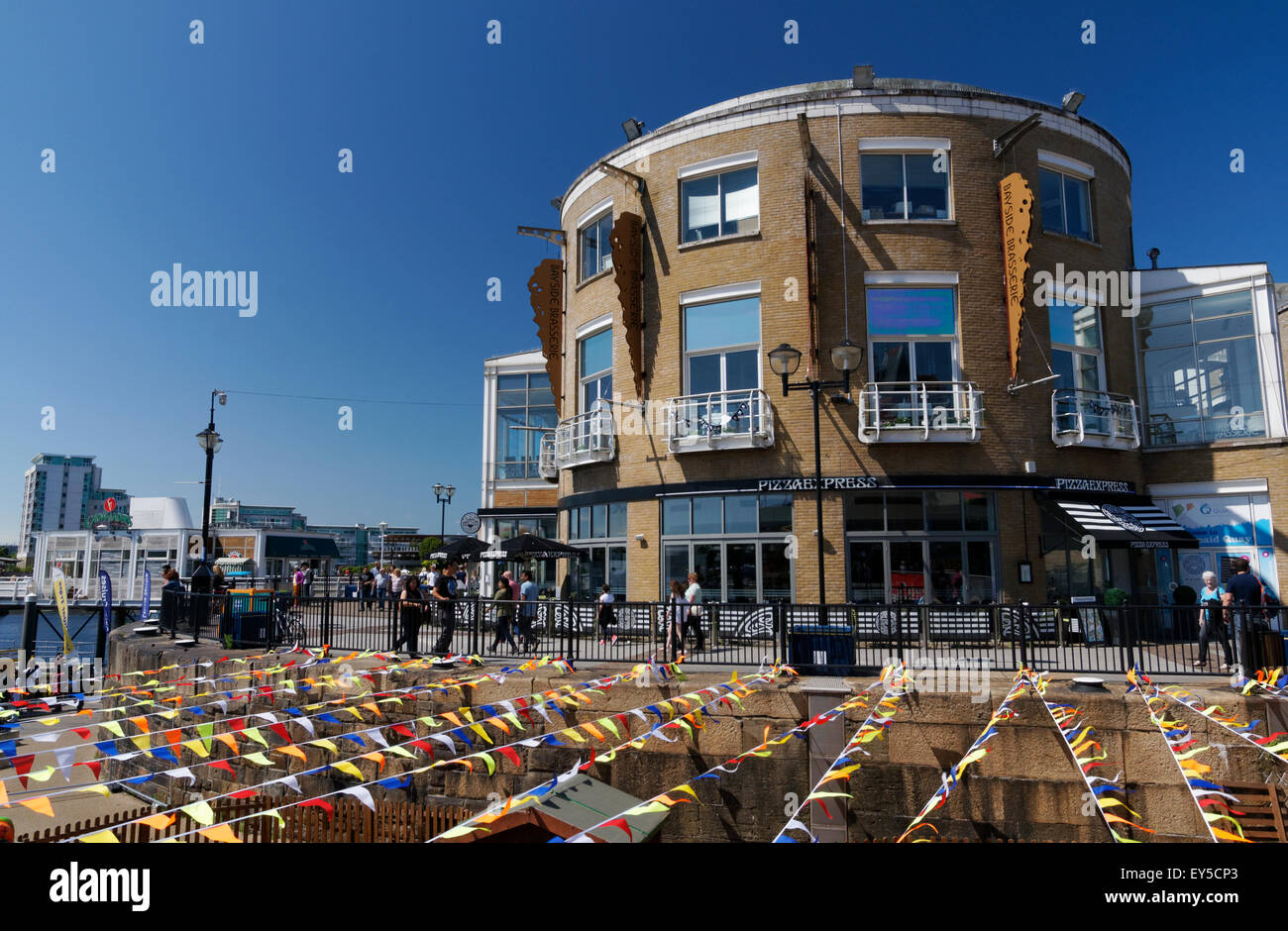 Cardiff Bay Beach summer festival, Mermaid Quay, Cardiff Bay, South ...
