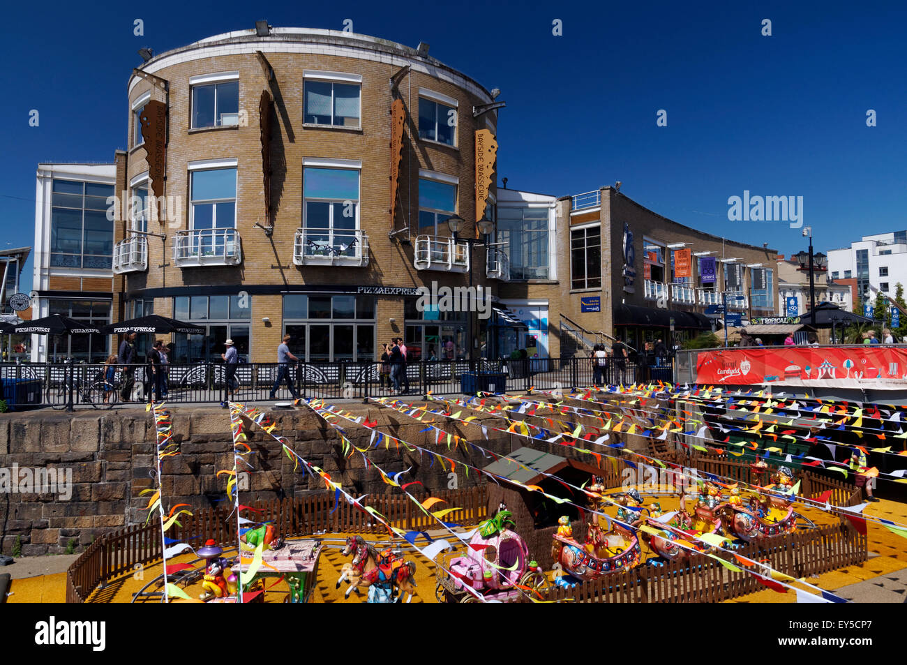 Cardiff Bay Beach summer festival, Mermaid Quay, Cardiff Bay, South ...