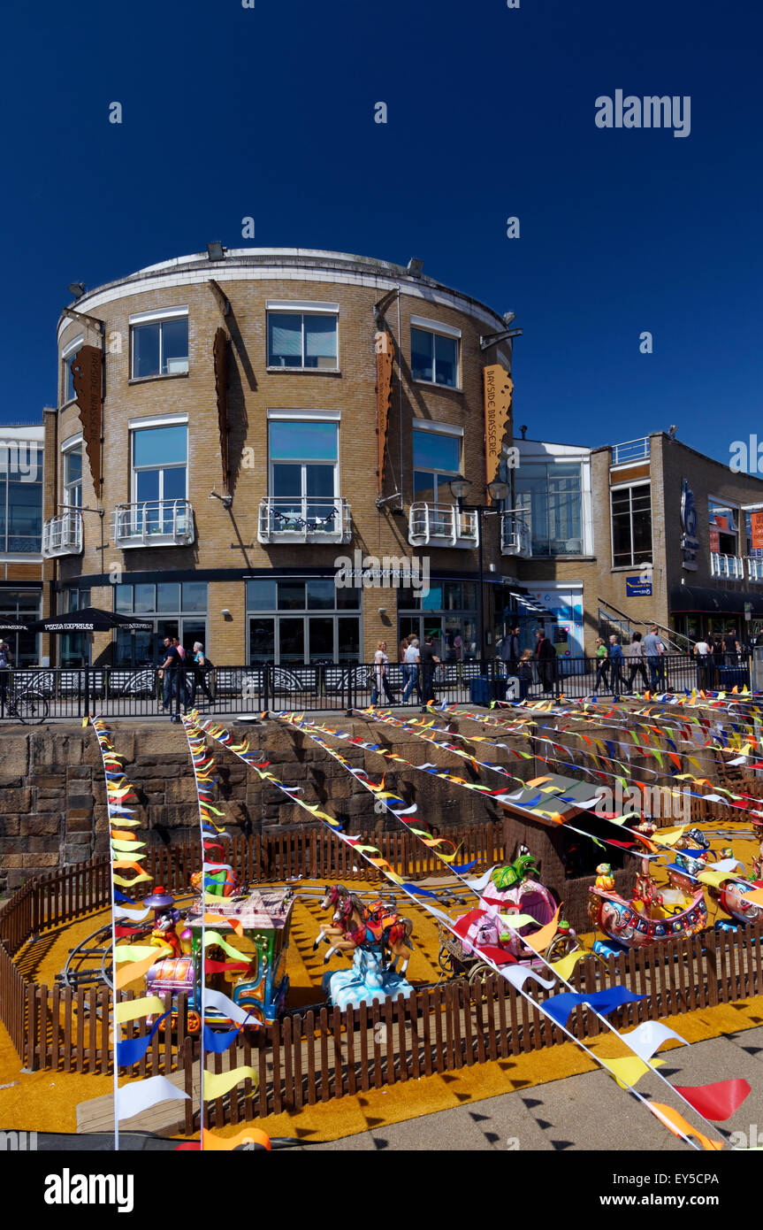 Cardiff Bay Beach summer festival, Mermaid Quay, Cardiff Bay, South ...