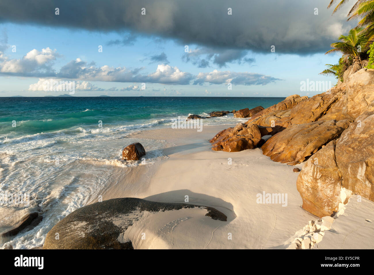 Landscape of the island of Fregate - Seychelles Stock Photo - Alamy