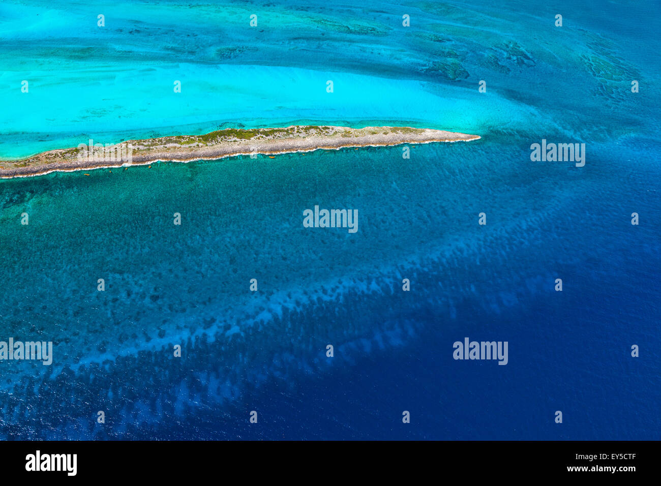 Aerial view of Exuma Islands - Bahamas Stock Photo - Alamy