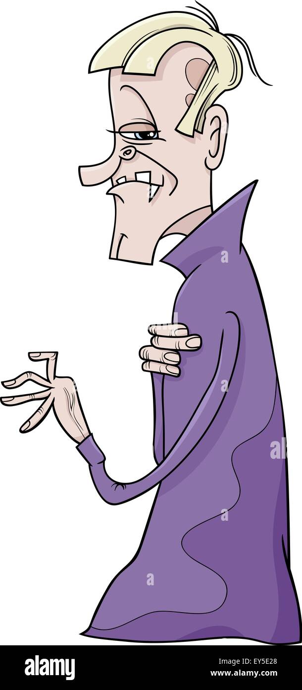 Cartoon Illustration of Scary Vampire or Count Dracula Stock Vector ...