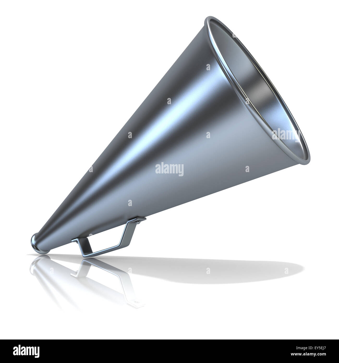 Retro - old style megaphone, isolated on white background. 3D render ...